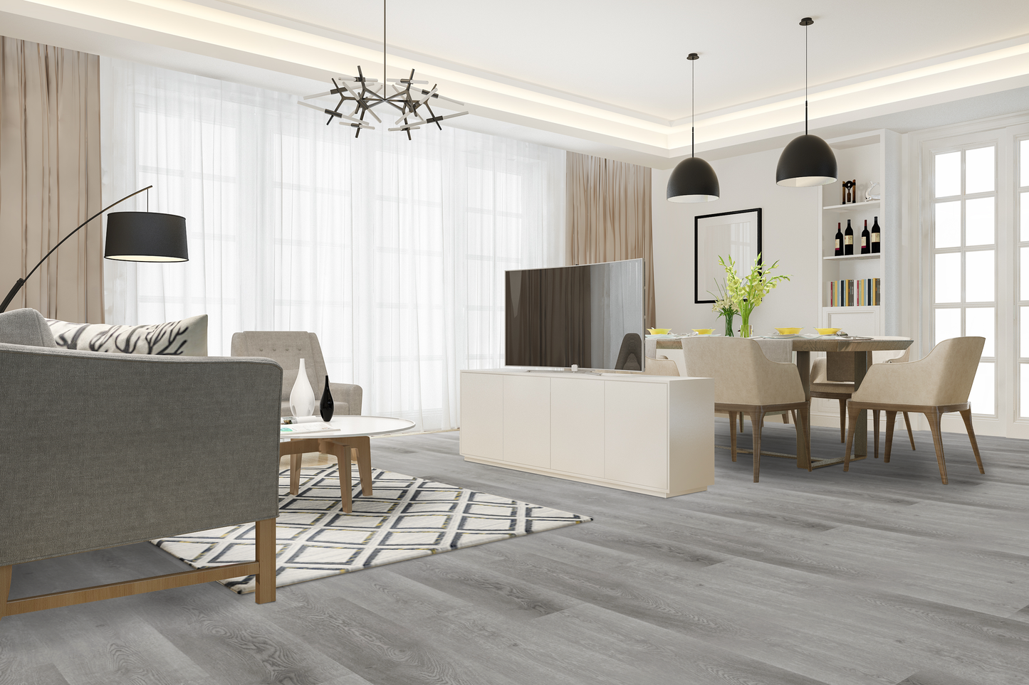 Cloud Grey ⎸ 5.5mm 12mil w/pad ⎸ Choice Flooring Luxury Vinyl Plank